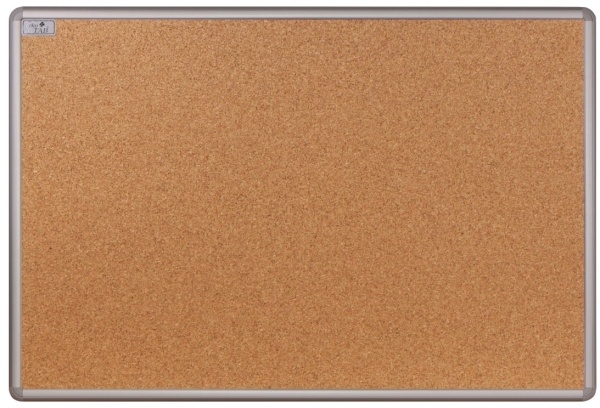 Korková informační závěsná nástěnka hliníkový rám 60x90 cm